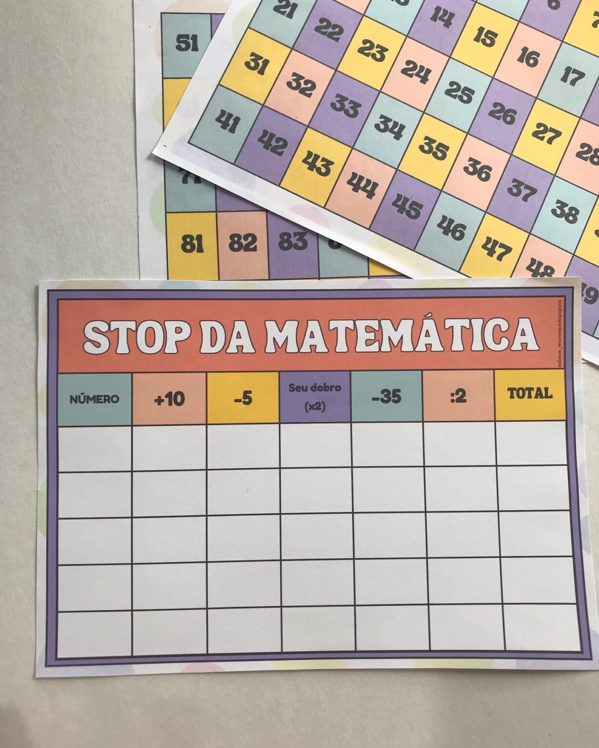 Stop da Matemática – Abêcê – Recursos Pedagógicos