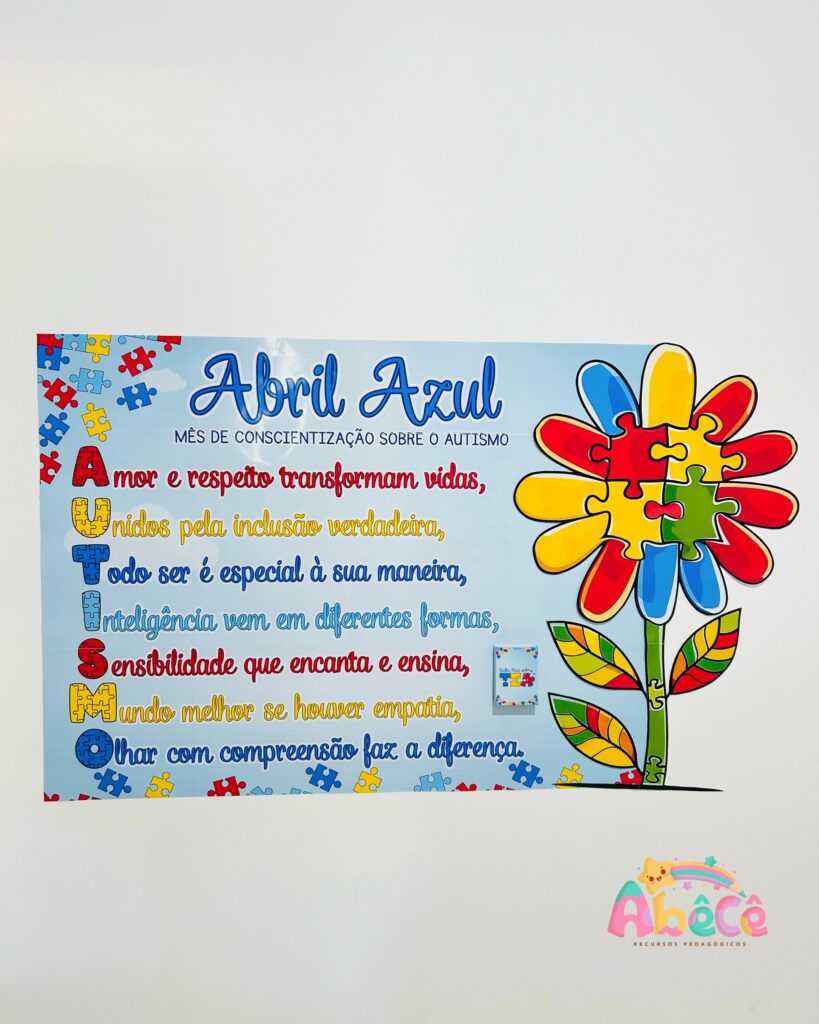 Painel Autismo em Banner – Abril Azul – Abêcê – Recursos Pedagógicos